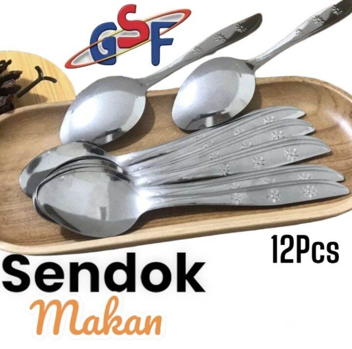 sendok makan stainless 12 pcs selusin 1 lusin GSF 303 cendok makan ...