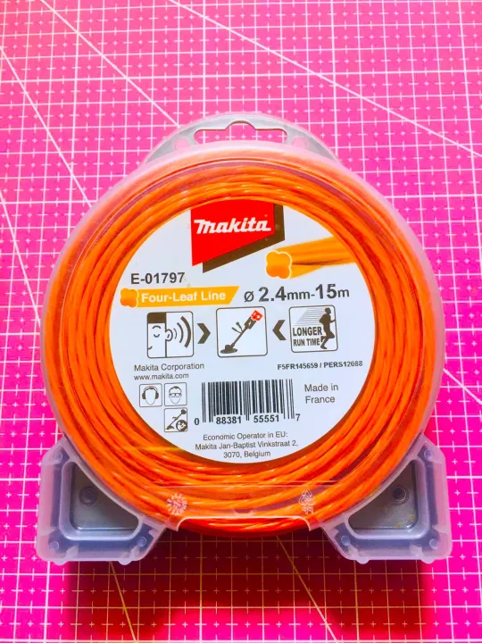 สายเอ็นตัดหญ้า4แฉก makita ขนาด2.4mmความยาว15m แท้ | Lazada.co.th