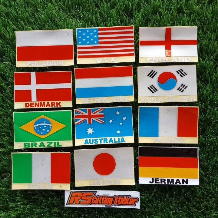 sticker bendera negara sticker cutting | Lazada Indonesia