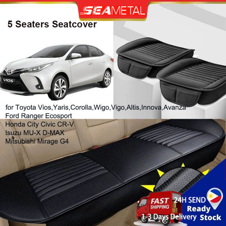 Seametal Pu Leather Car Seat Cover Interior Seatcover Anti Slip