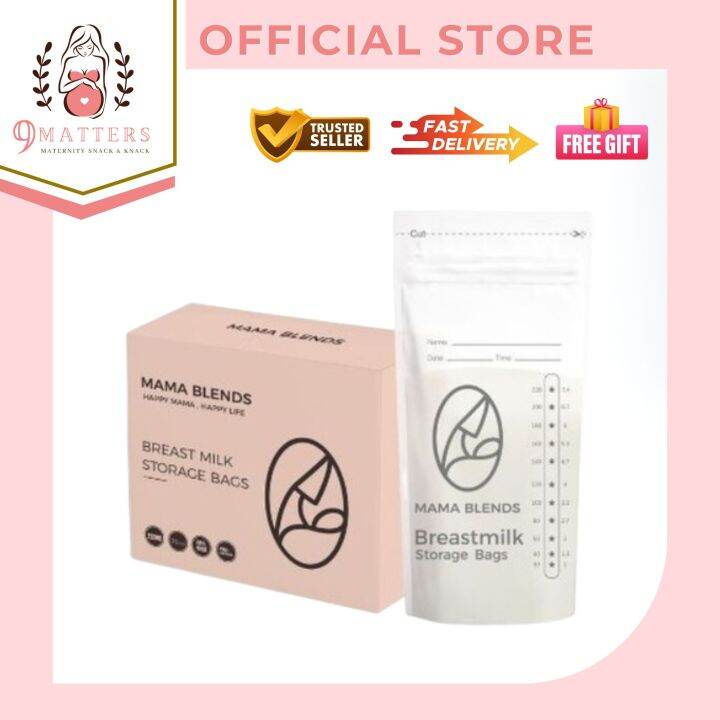 Mama Blends Breastmilk Storage Bag 30pcs of 220ml/box BPA free Leak ...