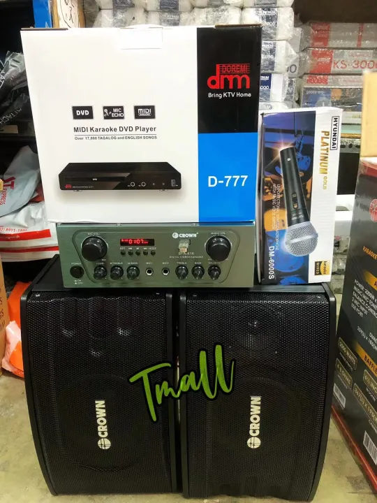 Karaoke/videoke Set CROWN BFA-616 2000watts speaker & amplifier with Megapro D777 MIDI player ...