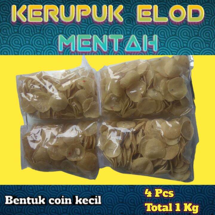 Kerupuk elod mentah kemasan 4 pcs / 1kg / cemilan atau kerupuk gurih ...