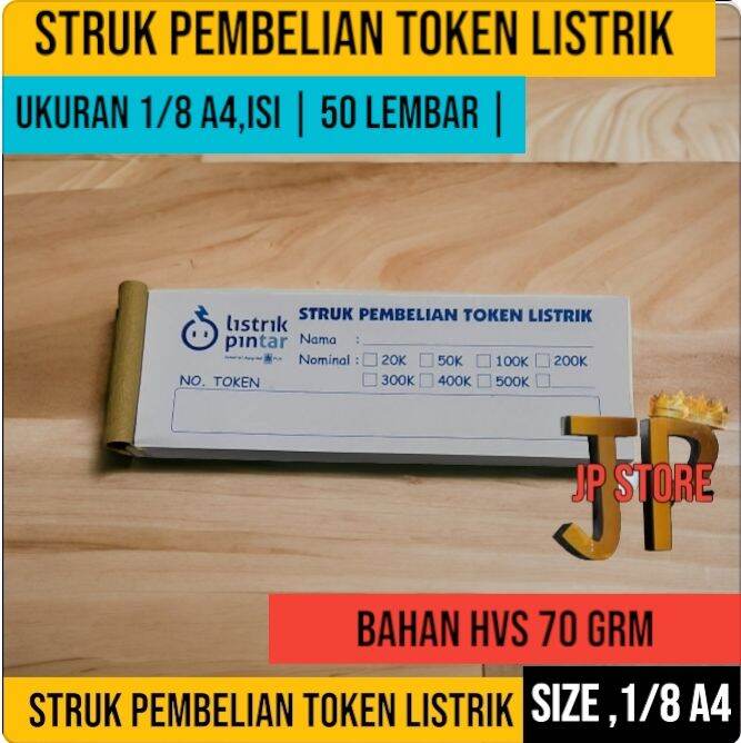 STRUK PEMBELIAN TOKEN LISTRIK | NOTA TOKEN LISTRIK | Lazada Indonesia