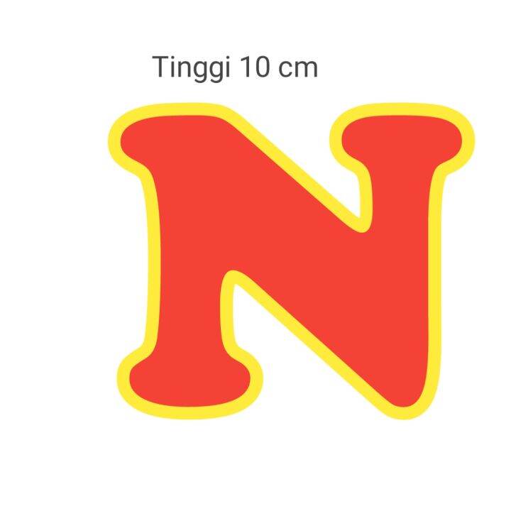 Stiker Cuting Vinyl Per Huruf Tinggi 10 Cm 2 Warna Paling Mirah Lazada Indonesia