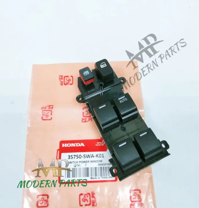 35750-SWA-K01 SAKLAR POWER WINDOW KANAN CR-V CRV GEN 3 SWITCH POWER ...