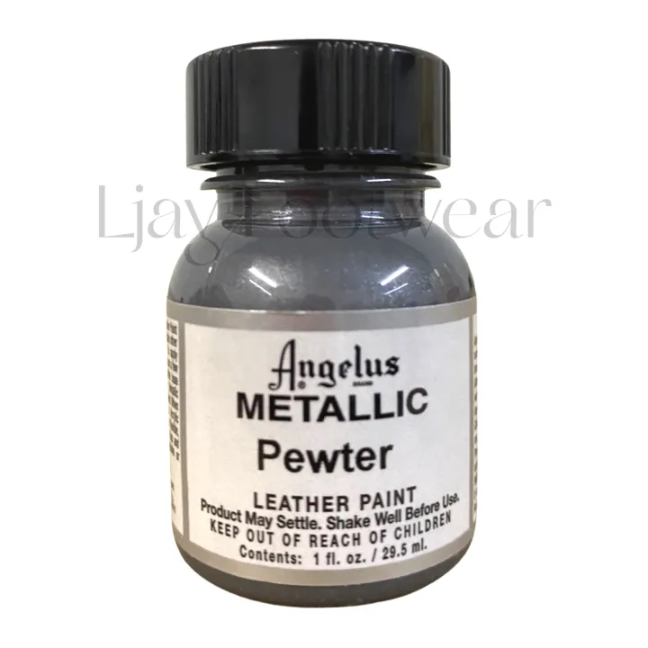Angelus Metallic Leather Paint Pewter for your Leather Goods 1 oz ...