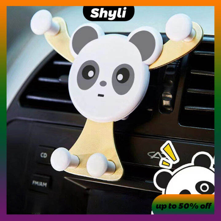 คลิปช่องแอร์ที่วางโทรศัพท์ในรถของ Shyli แท่นวางโทรศัพท์มือถืออุปกรณ์สวม ...