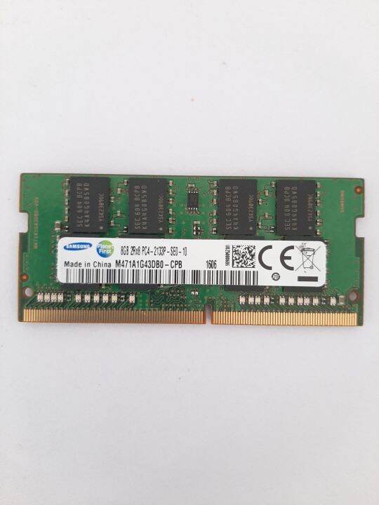 RAM Notebook SAMSUNG DDR4 8GB บัส 2133 MHz มือสอง สภาพสวย เทสผ่านแล้ว ...
