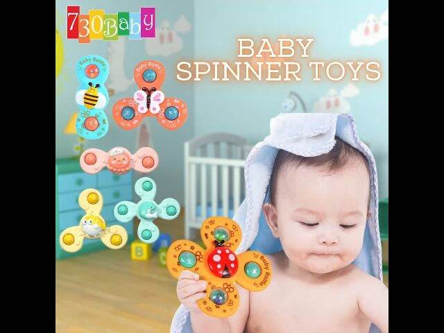IsALifestyle Baby Kid Spinner Cute Animal Flower Spinning Toys Playtime ...