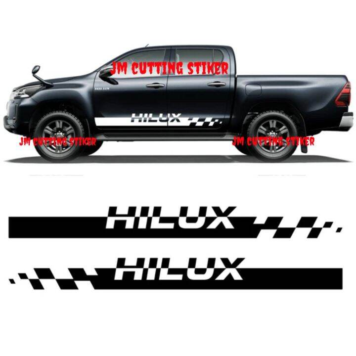 Stiker mobil toyota hilux cutting stiker body samping mobil hilux dmax ...
