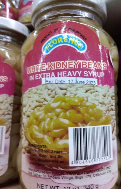 FLORENCE WHITE KIDNEY BEANS IN EXTRA SYRUP340g. | Lazada PH