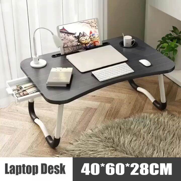Original New Adjustable Wooden Stand Table Study Desk Computer Bed ...