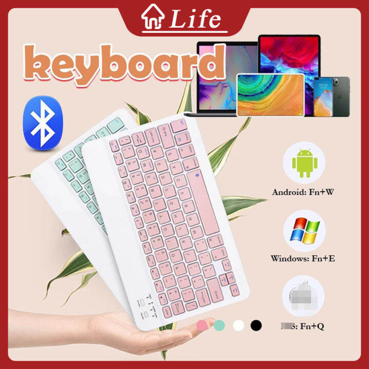 Bluetooth Keyboard And Wireless Mouse Portable Rechargeable Silent Slim ...