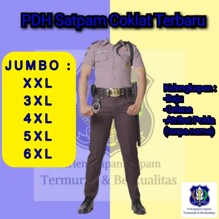 Setelan Seragam PDH JUMBO Satpam terbaru 2021 Baju Security Baru Baju ...