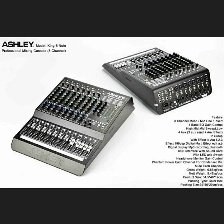 Mixer Audio Ashley King 8 Note Original 8Channel | Lazada Indonesia