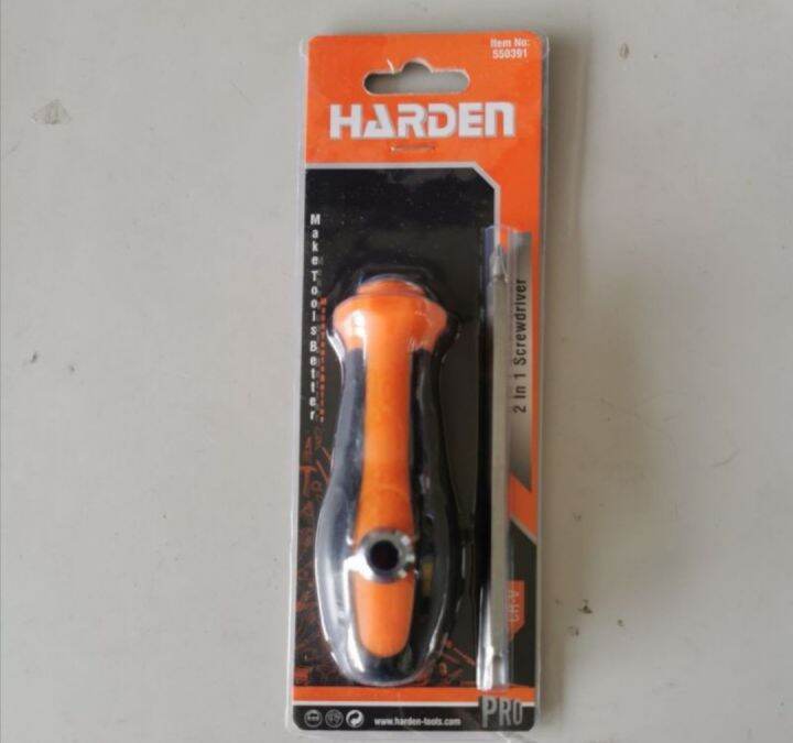 HARDEN ไขควง ไขควงสลับ ด้ามยาง รหัส 550391 | Lazada.co.th