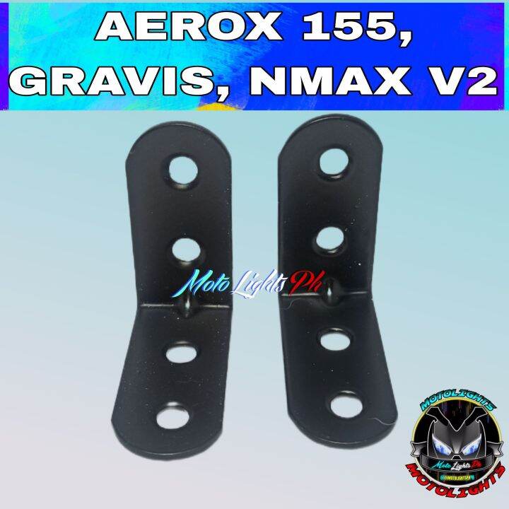 2.2 2pcs Aerox 155 v1/v2/ Gravis Mini driving light bracket matte black ...