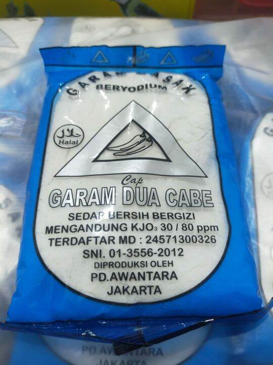 Garam Masak Halus Cap Dua Cabe. Kemasan 125gr. (10 Bungkus) | Lazada ...