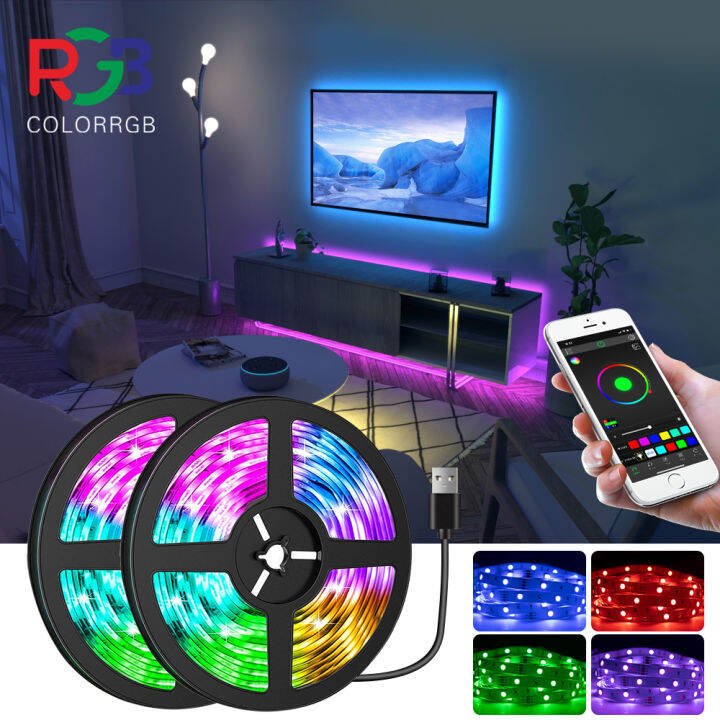 【Ready Stock】RGB LED Strip Lampu LED Lampu Hias Strip USB 5050 Kamar ...