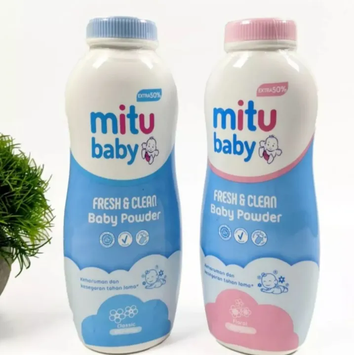 Mitu Baby Powder Fresh & Clean Classic 200 + 100 gr | Lazada Indonesia