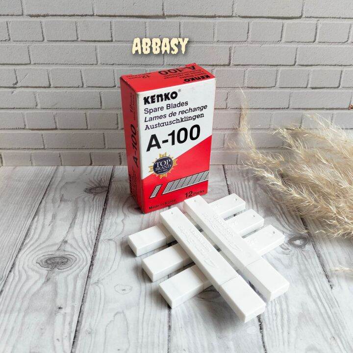isi Cutter Kenko A-100 kecil - isi cutter ( 1 box isi 12 pack / 1 pack ...