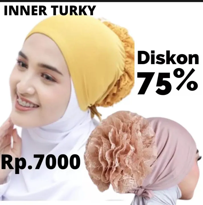 INNER Turki Renda / Ciput Renda / Ciput Cepol Renda Tumpuk / Daleman ...