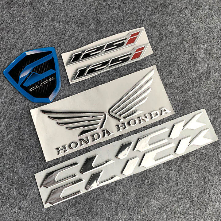 CLICK 125i 150i Epoxy Gel Reflective Badge 3D Sticker Honda Motorcycle ...