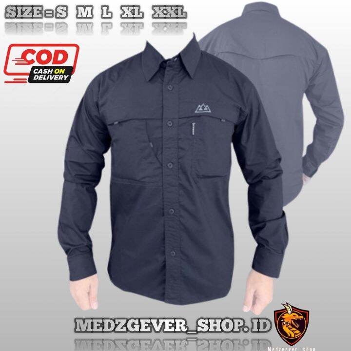 Kemeja Lapangan Kemeja Outdoor Pria Kemeja Tactical Pria Lengan Panjang ...
