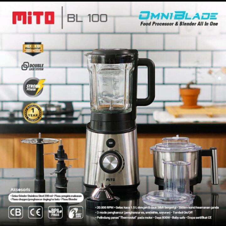 MITOCHIBA MITO FOOD PROCESSOR BL100 BL 100 OMNI BLADE MITO Blender BL 100 BL100 Food Processor ...