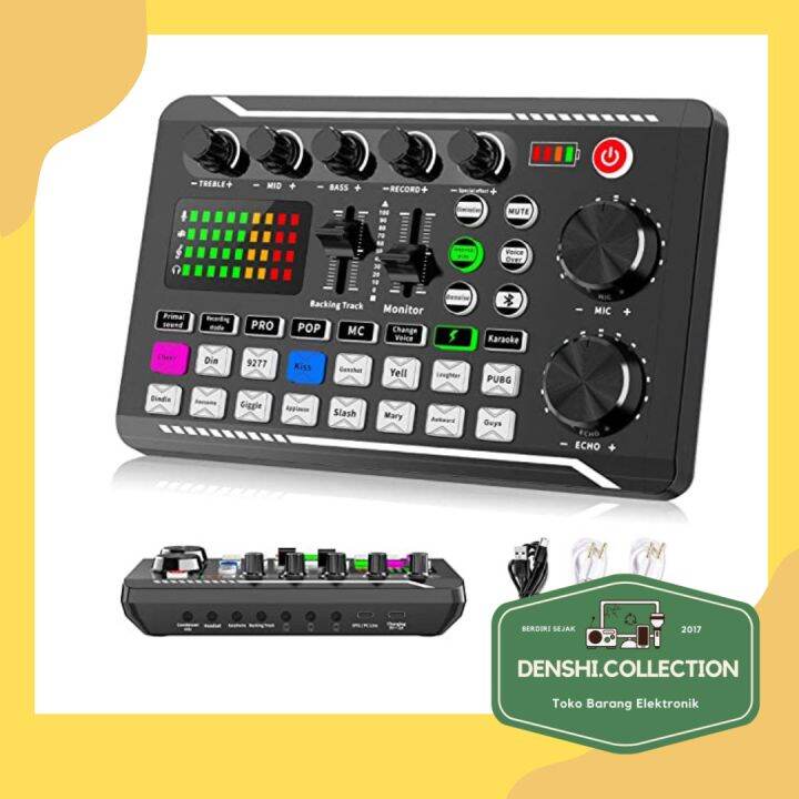 Sound Card F998 TaffSTUDIO Pro Audio Interface Bluetooth Mixer Live ...