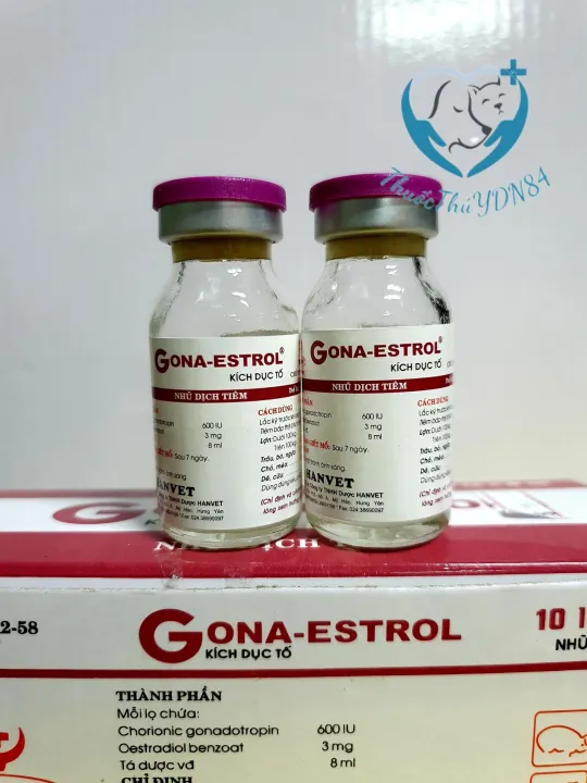1 LỌ GONA ESTROL 8ML kích thích động dục, mau lên giống, đậu nhiều con ...