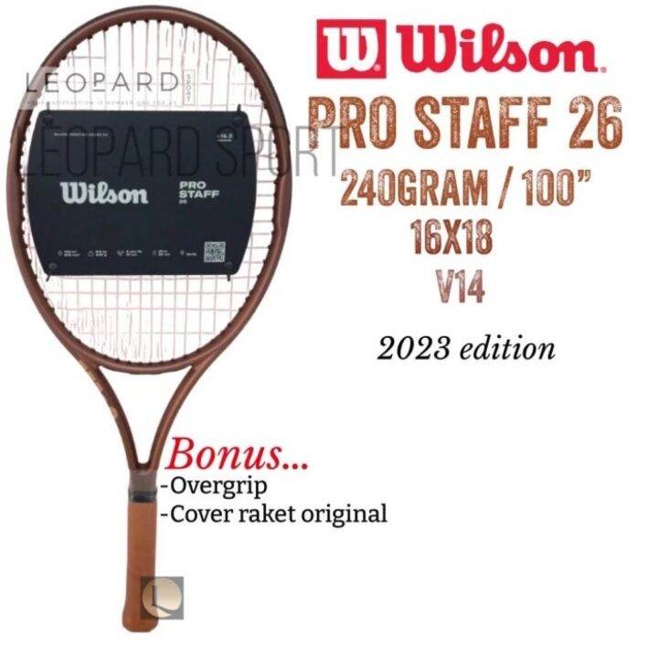 Raket Tenis Wilson PRO STAFF 26 V14 2023 Berat : 240g 100" Original | Lazada Indonesia