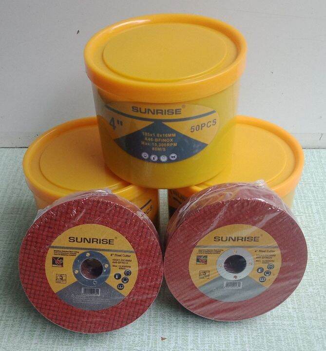 Sunrise cutting disc 4" superthin red 50pcs | Lazada PH