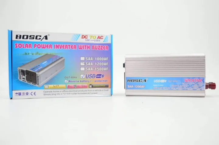 BOSCA SOLAR POWER INVERTER WITH BUZZER 1200watts | Lazada PH