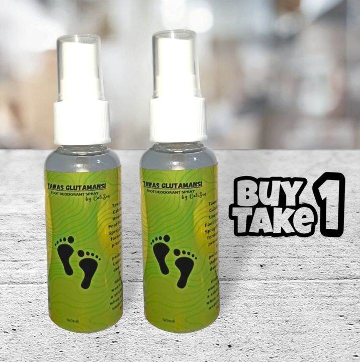 Buy One Take One Tawas Glutamansi Foot Deo Spray | Lazada PH