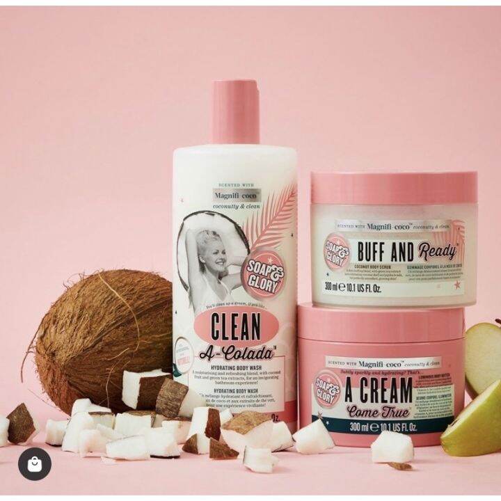 Soap & Glory Magnifi-coco Clean A-Colada ,Buff and ready ,A Cream come ...