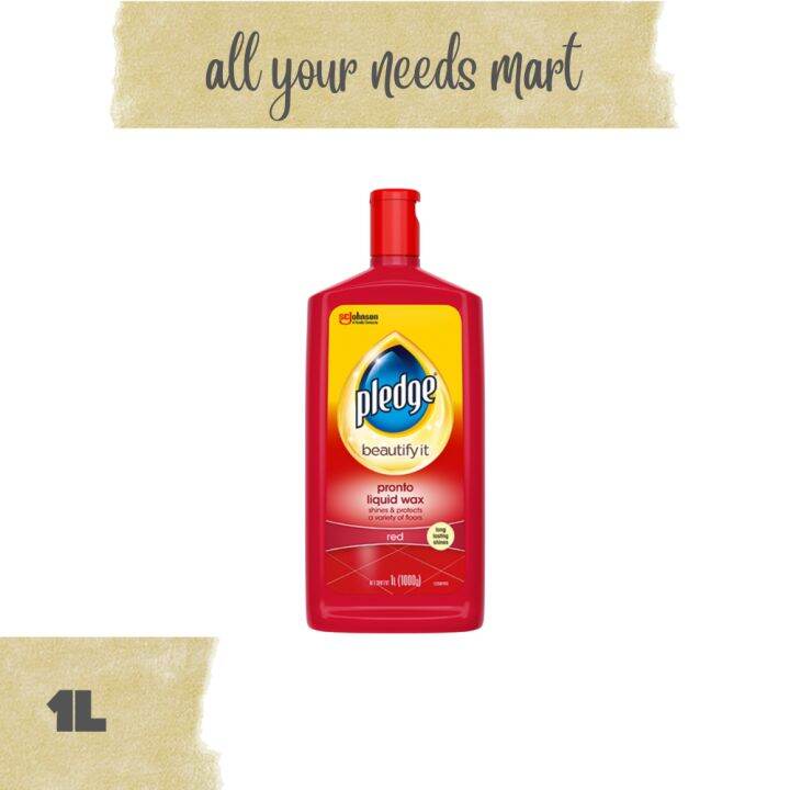PLedge Pronto • Liquid Wax • Red • 1L | Lazada PH