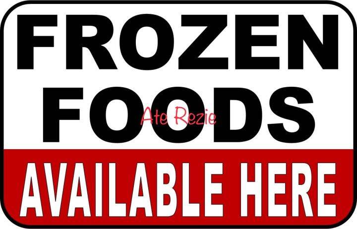 FROSEN FOODS AVAILABLE HERE PVC WALL SIGNAGE 7.8x11 imches | Lazada PH