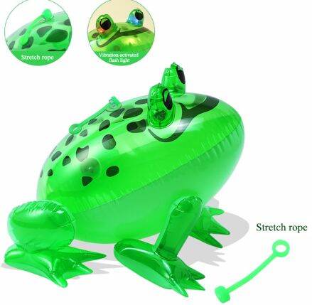 LF ready stock Inflatable Frog Balloon Toys for Kids Illuminated Eyes ...