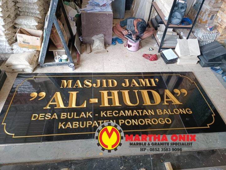 NAME BOARD/PAPAN NAMA GRANITE MASJID DAN INSTANSI | Lazada Indonesia