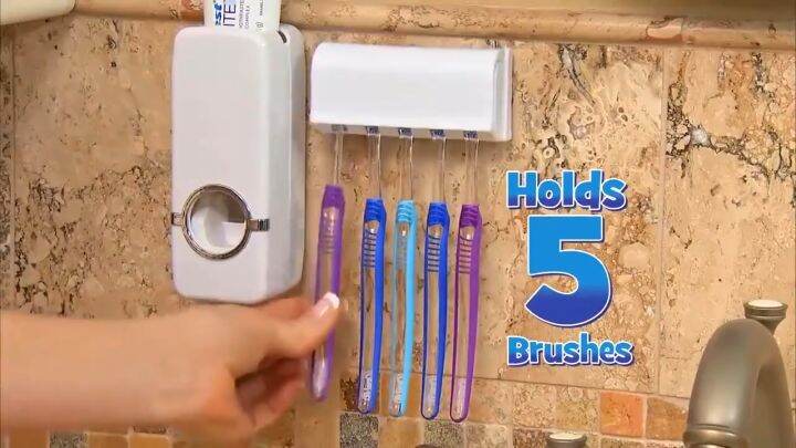 Hygiene Care Touch Me Automatic Vacuum Toothpaste Dispenser Toothbrush ...