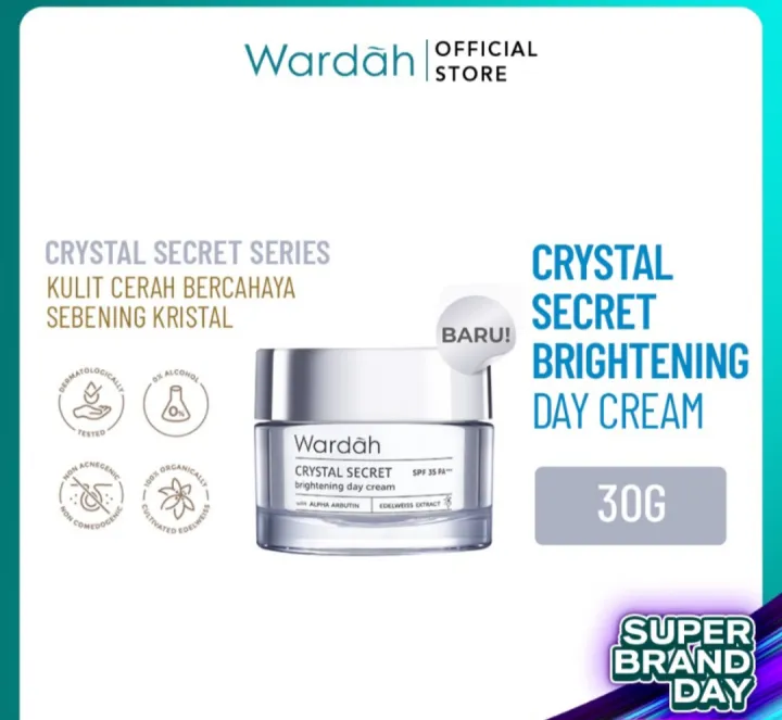 Wardah Crystal Secret Brightening Day Cream 30ml | Lazada Indonesia