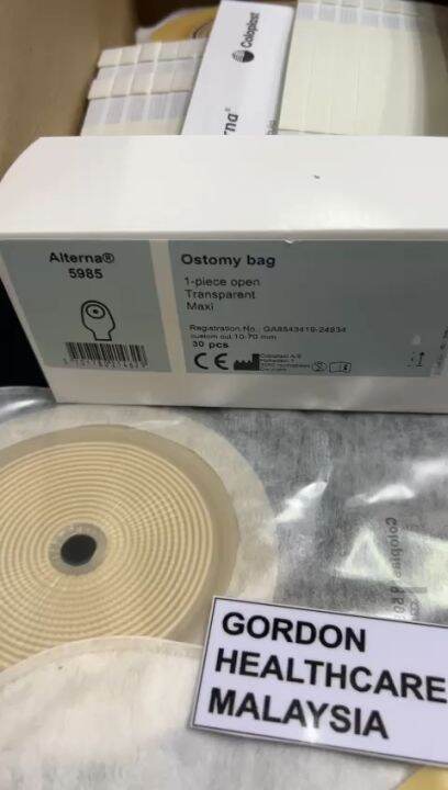 COLOPLAST CP 5985 ALTERNA Ostomy Bag Transparent 10-70MM Maximum 1 piece open 康乐保CP13796造口袋透明10 ...