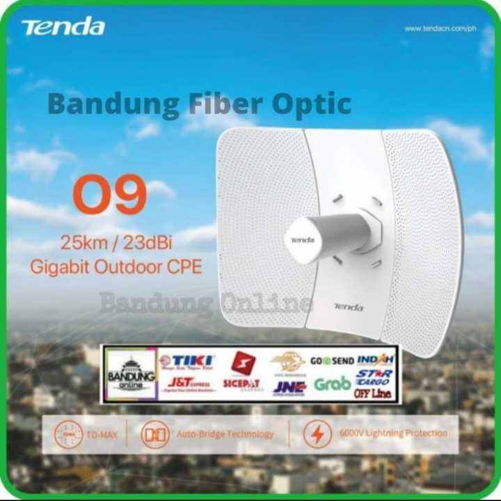 Tenda O9 AP 5GHz CPE 09 11AC Router 23dBi Gigabit Outdoor WiFi | Lazada ...
