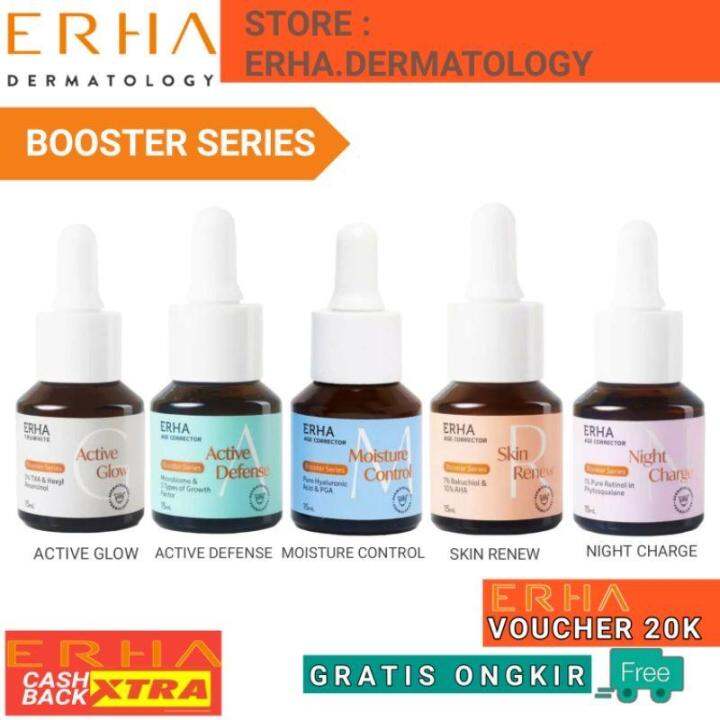 ERHA SERUM BOOSTER WHITENING - ACTIVE GLOW / SKIN RENEW / MOISTURE ...