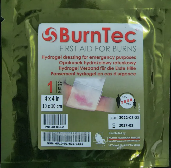 NAR BurnTec® Burn Dressing 4"x4" North American Rescue | Lazada.co.th
