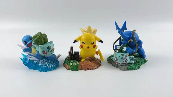 【official Authentic】 Pokemon Wonderful Frog Seed Pikachu Jeni Turtle Pokemon Pokemon Model