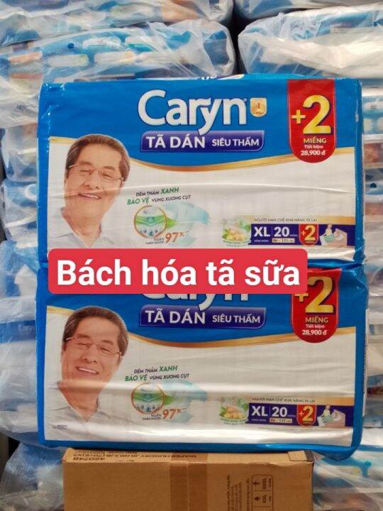 (Tặng 4 miếng) Tã dán người lớn caryn XL 40 +4 miếng siêu thấm vòng ...