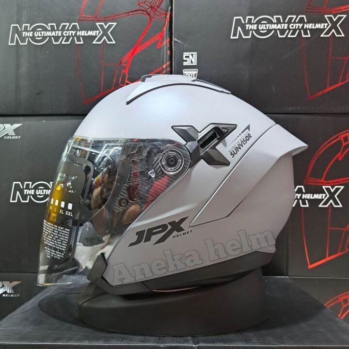Helm jpx nova x solid dark grey doff | Lazada Indonesia
